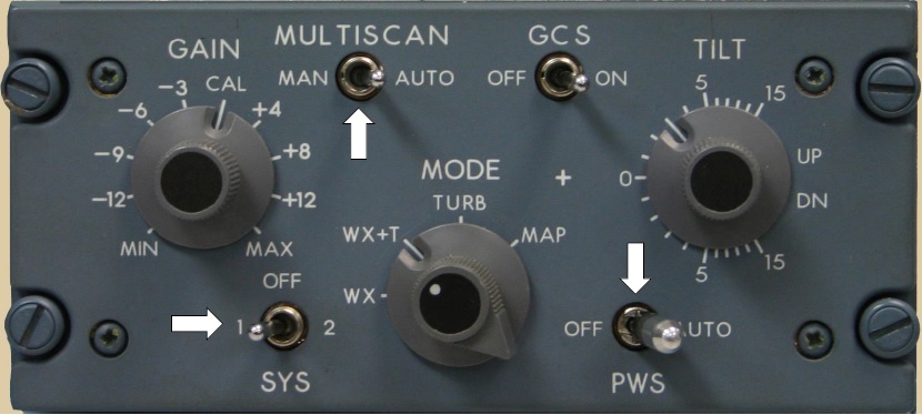Panel de control del radar meteorológico. Rockwell Collins | Aviación ...